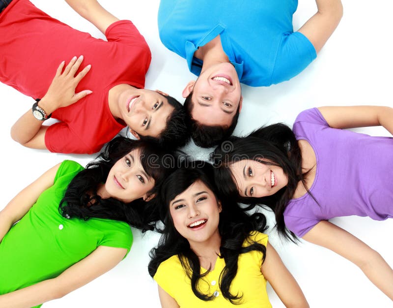 Happy circle of friends stock photo. Image of group, friend - 19846968
