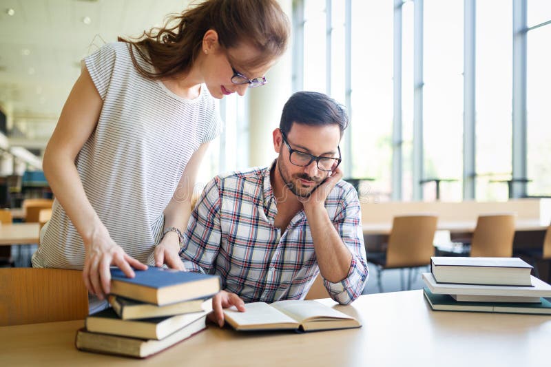 Happy Group of Success Students Studying and Working Together in a ...