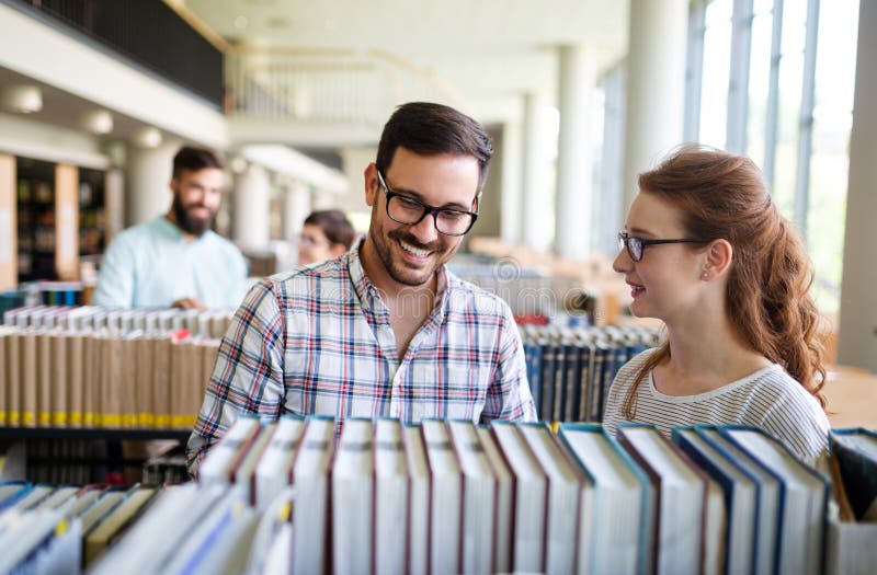 Happy Group of Success Students Studying and Working Together in a ...