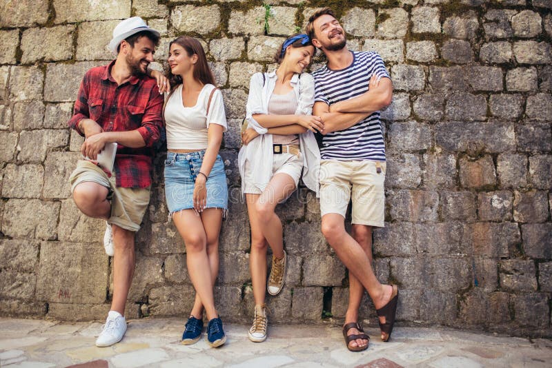 Group of Tourists Traveling and Sightseeing Stock Photo - Image of ...