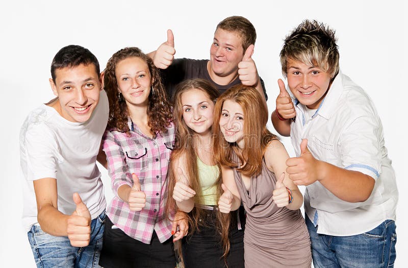 Happy Group of Young People. Stock Image - Image of crowd, team: 20492417