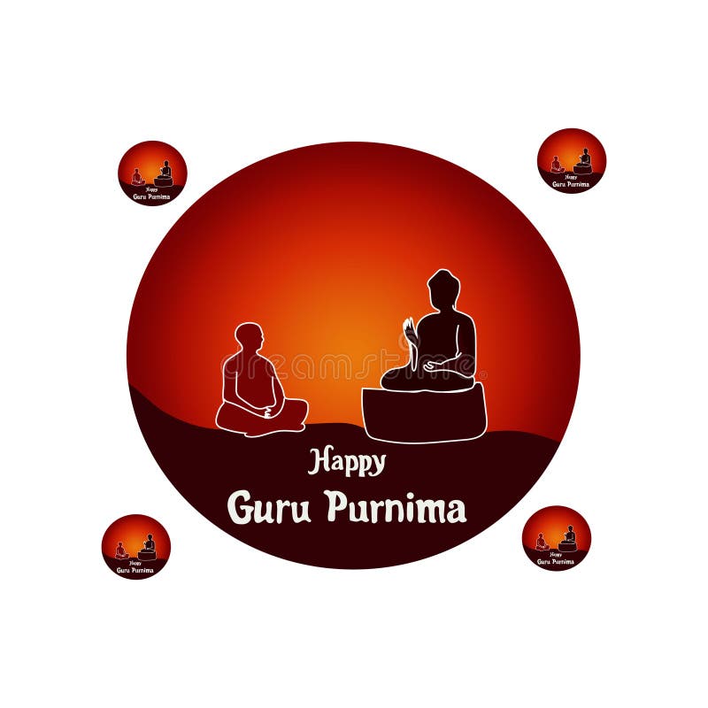 Happy Guru Purnima Free Vector Illustration Stock Vector - Illustration ...