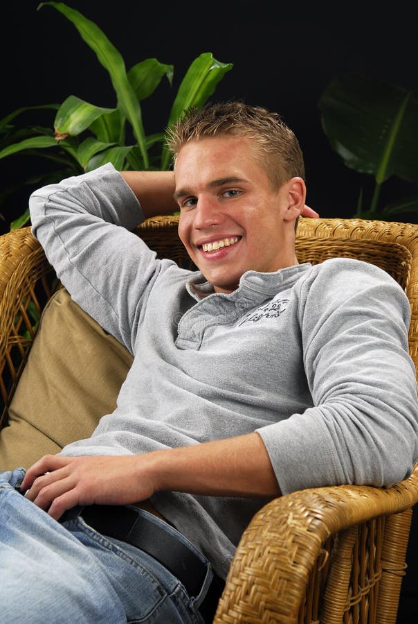 Happy Guy stock image. Image of blond, grin, happy, young - 3702579