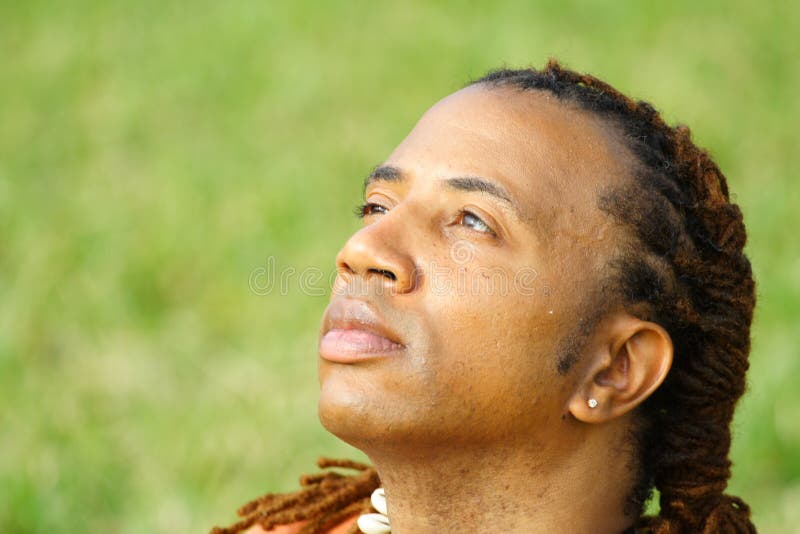 Happy Guy stock photo. Image of hair, green, human, outside - 4399928