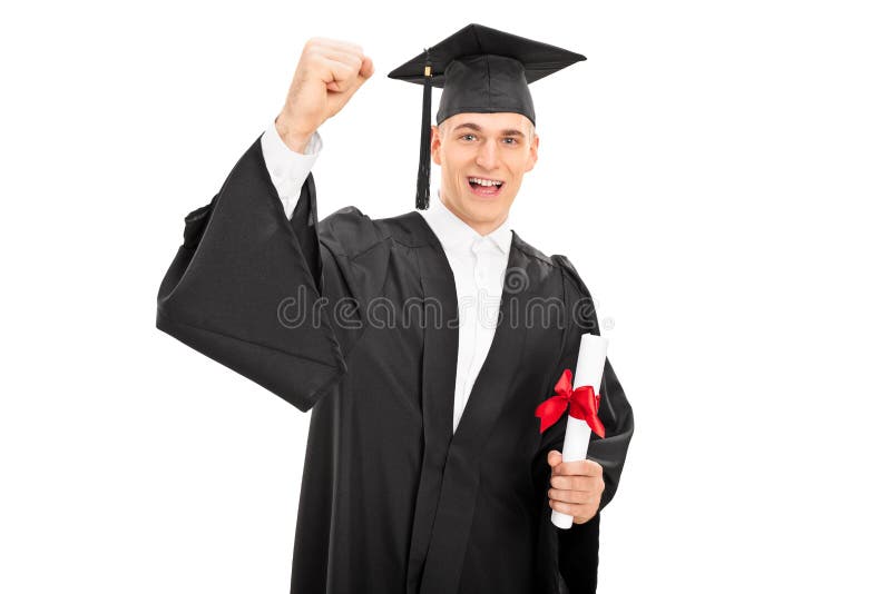 Man Celebrating Graduation stock image. Image of future - 1386301