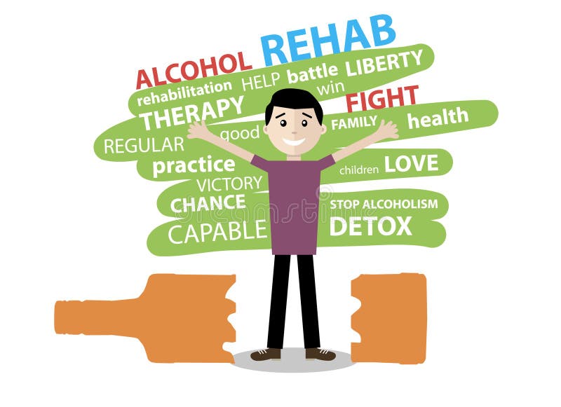 Happy Guy Freed from Alcohol Addiction, Standing Over a Broken Bottle ...