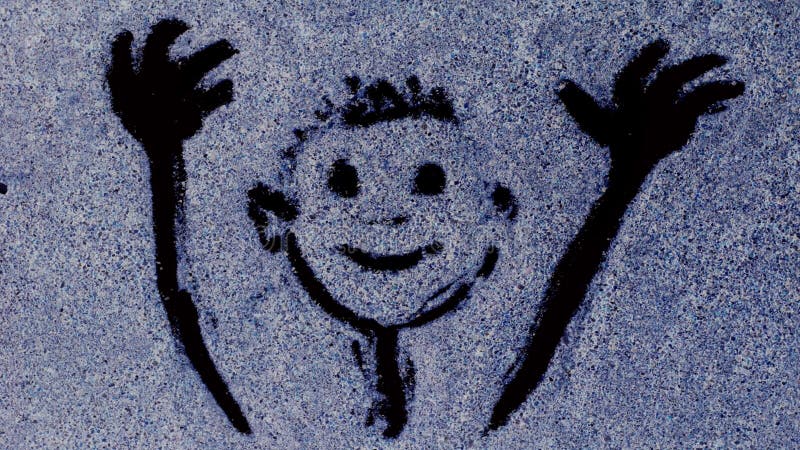Happy Guy Sand Stop Motion Animation Stock Video - Video of childish ...