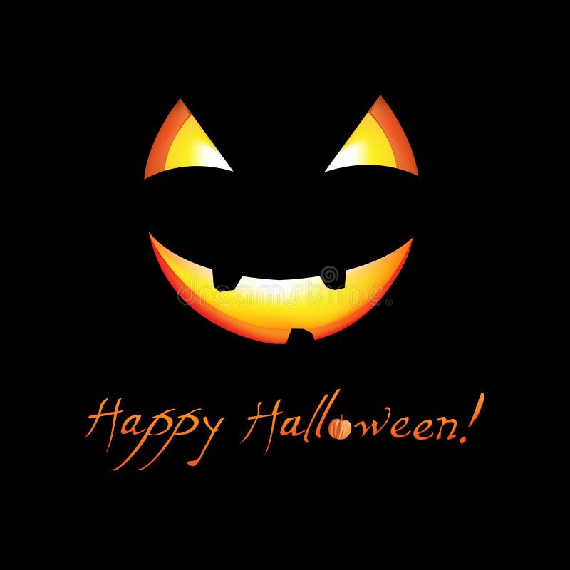Happy Halloween. Scary Face Smiling Emotions. Big Eyes, Mouth Candy ...