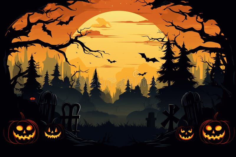 Halloween Background Created with Generative AI Technology Stock ...