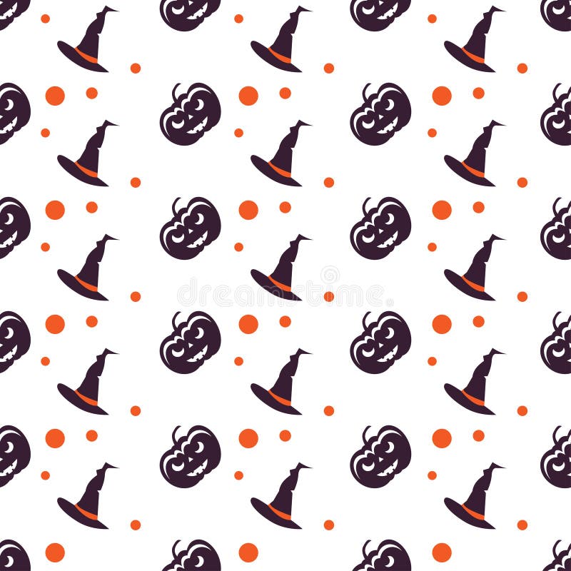 Happy Halloween Background. Seamless Pattern Stock Vector ...