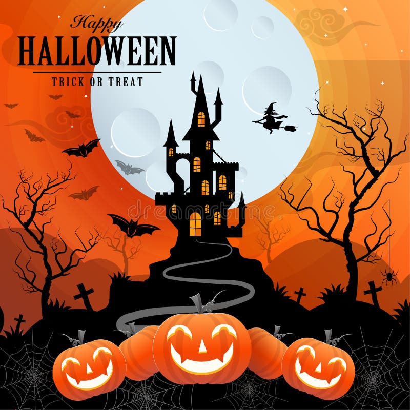 Happy Halloween Background Template Stock Vector - Illustration of ... Happy Halloween Background Template Stock Vector - Illustration of ...