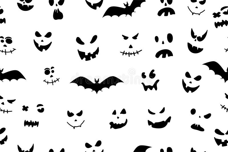 Happy Halloween Background Vector Illustration. Scary Eyes and Bats ...