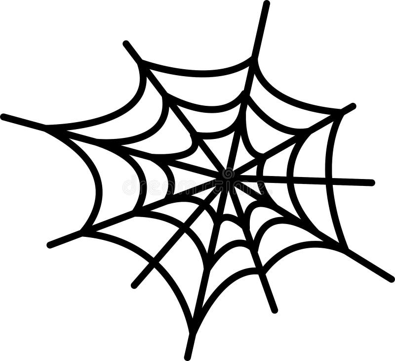 Spider Web Svg Vector Illustration Isolated on White Background. Web ...