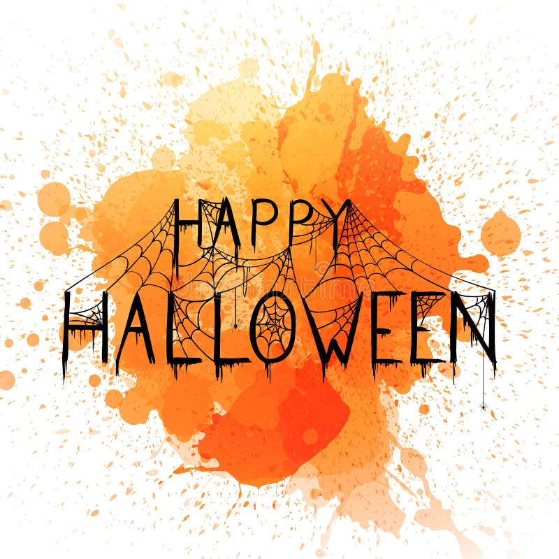Happy Halloween Design stock illustration. Illustration of holiday ...