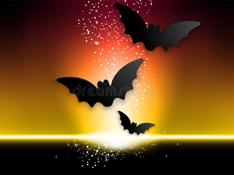 Happy Halloween Ghost Bat Icon Background Stock Vector - Illustration ...