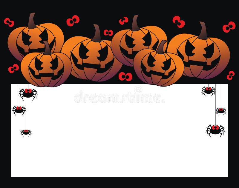 Happy Halloween Header or Invitation Card Stock Vector - Illustration ...
