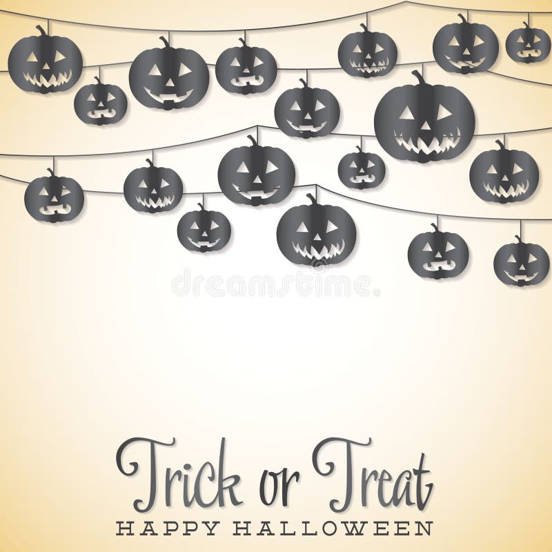 Halloween string garland stock vector. Illustration of cartoon - 44265509