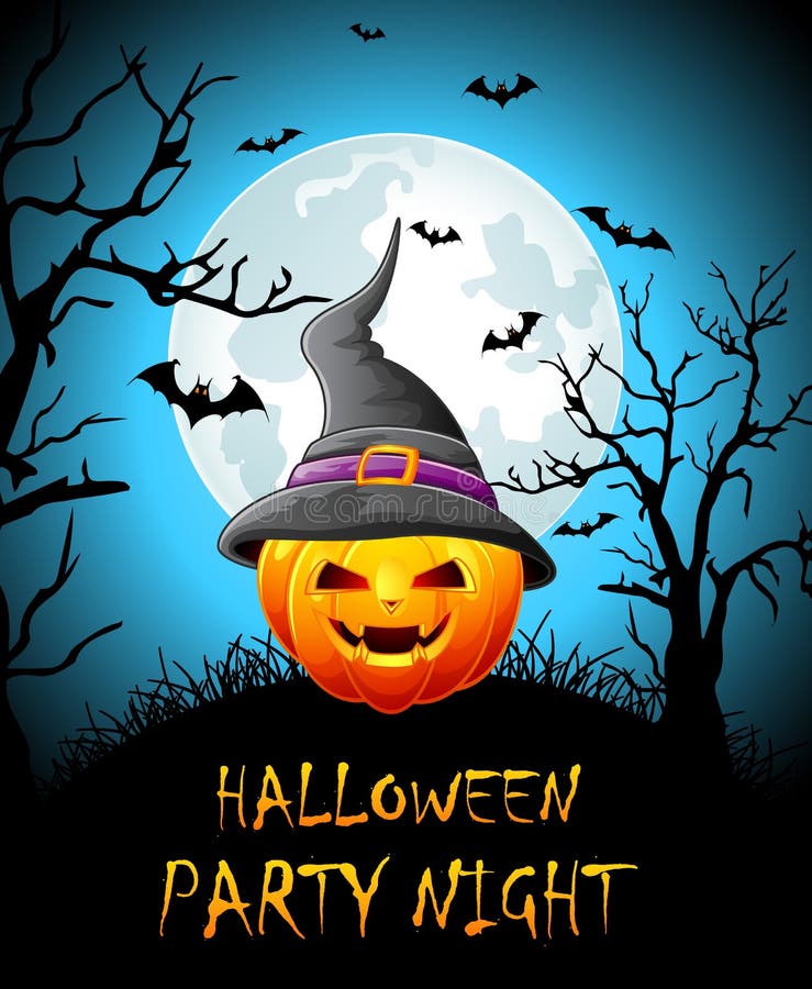 Happy Halloween Party Night Stock Vector - Illustration of autumn ...