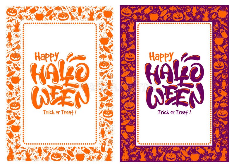 Halloween Rectangle Frame stock vector. Illustration of greeting ...