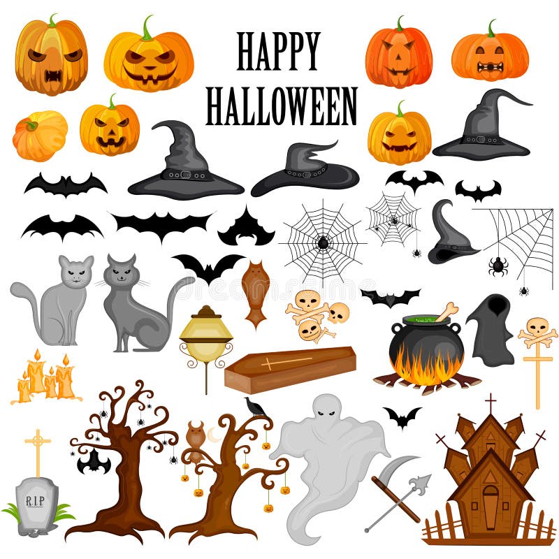Halloween Object stock vector. Illustration of magic - 33688191