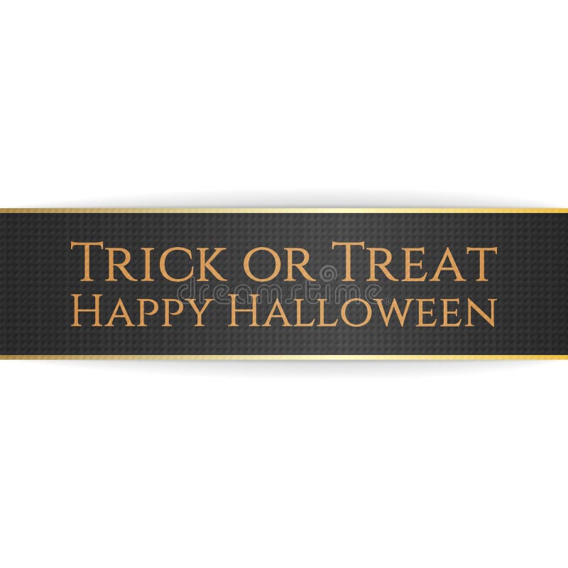 Happy Halloween Trick or Treat Ribbon Stock Vector - Illustration of ...
