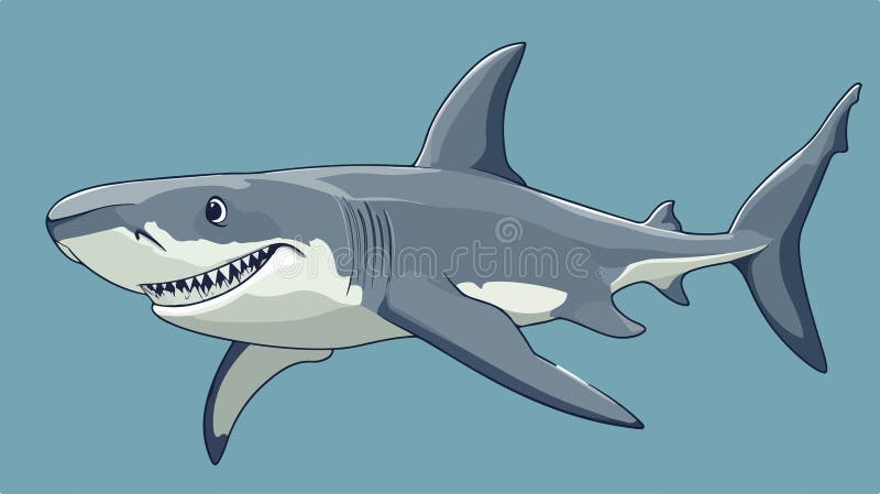 Happy Hammerhead Shark Cartoon Vector Illustration for Creative ...