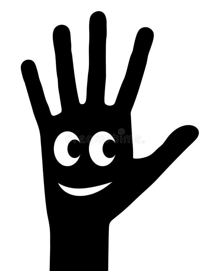 Happy hand stock illustration. Illustration of emotion - 25622426