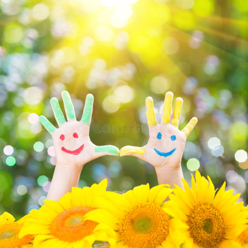 Smiley hands stock photo. Image of painted, happy, human - 37353502
