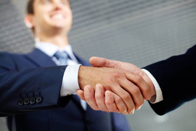 Happy handshake stock photo. Image of cooperation, closeup - 26269348
