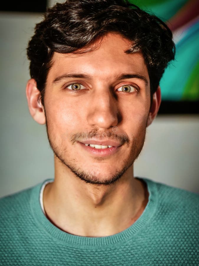 Happy Handsome Young Man Looking at Camera Stock Photo - Image of ... Happy Handsome Young Man Looking at Camera Stock Photo - Image of ...