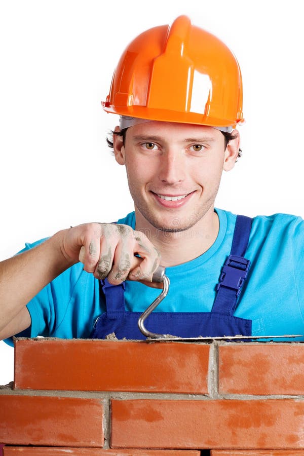 Happy handyman stock photo. Image of equipment, isolated - 20095758