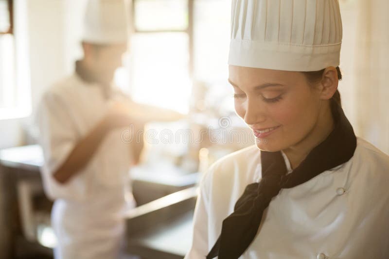 Happy Head Chef Cooking at Stove Stock Image - Image of profession ...