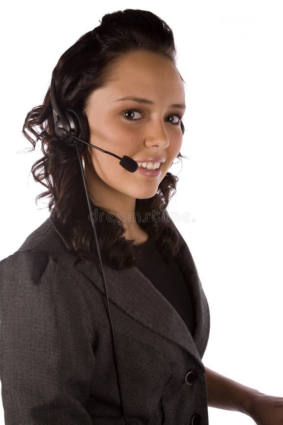 Happy headset stock photo. Image of online, customer - 12402074