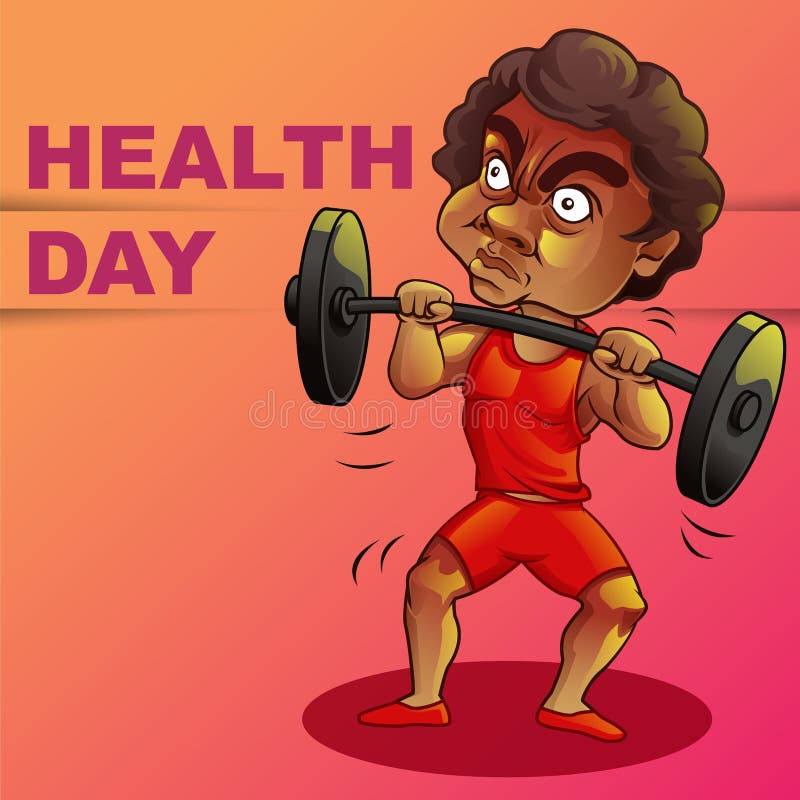 Happy health day. stock vector. Illustration of cartoon - 143498582