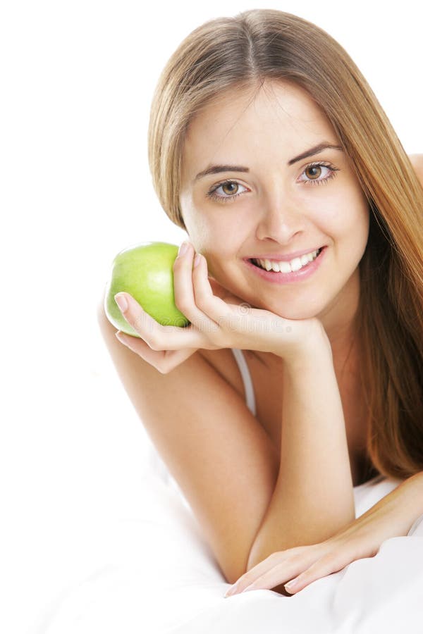 Happy healthy girl stock photo. Image of cute, good, brown - 27887878