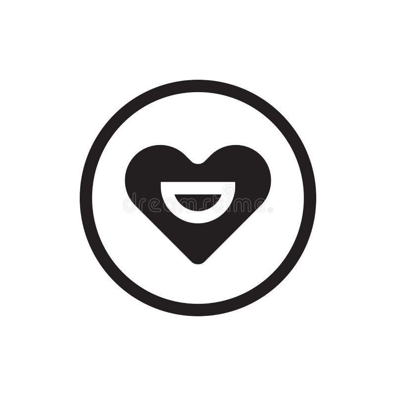 Happy Heart Logo Design, Smile Love Logo Vector Stock Vector ...
