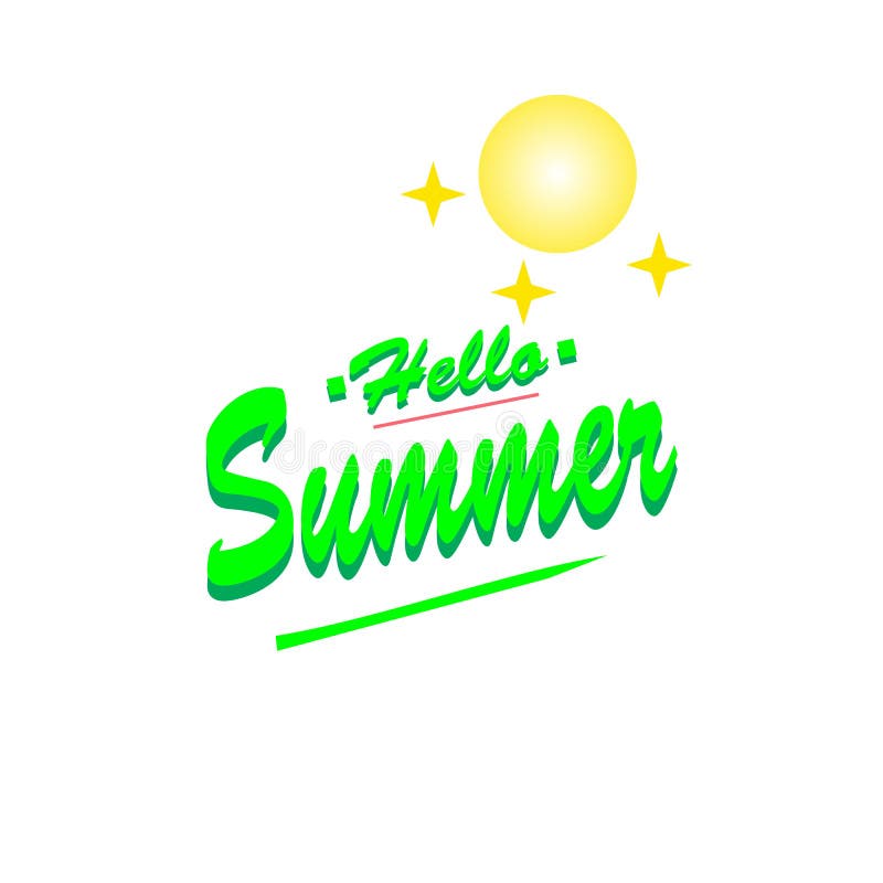 Hello summer stock vector. Illustration of celebration - 257273668 Hello summer stock vector. Illustration of celebration - 257273668