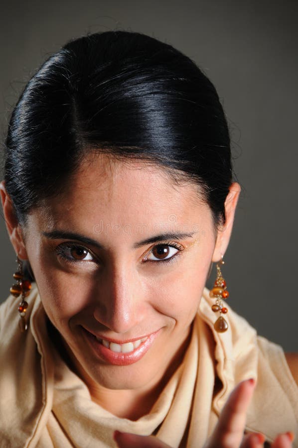 Happy hispanic woman stock photo. Image of radiant, elegant - 6569946