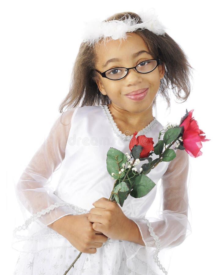 Happy Holding Roses stock photo. Image of dressy, fluffy - 28770968