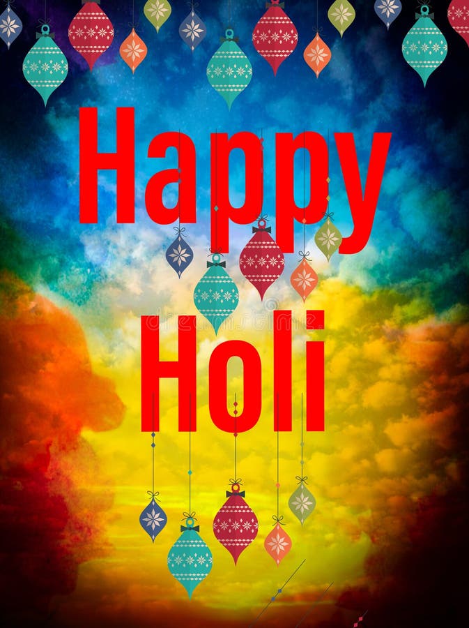 Happy Holi. Holi Hai. Illustration Image. Greeting Card Stock ...
