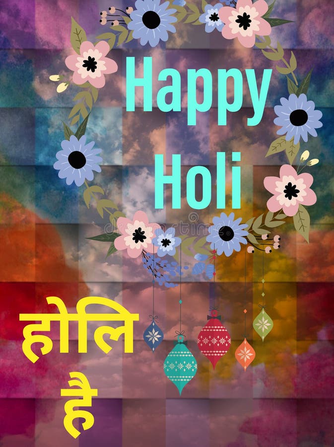 Happy Holi. Holi Hai. Illustration Image. Greeting Card Stock ...