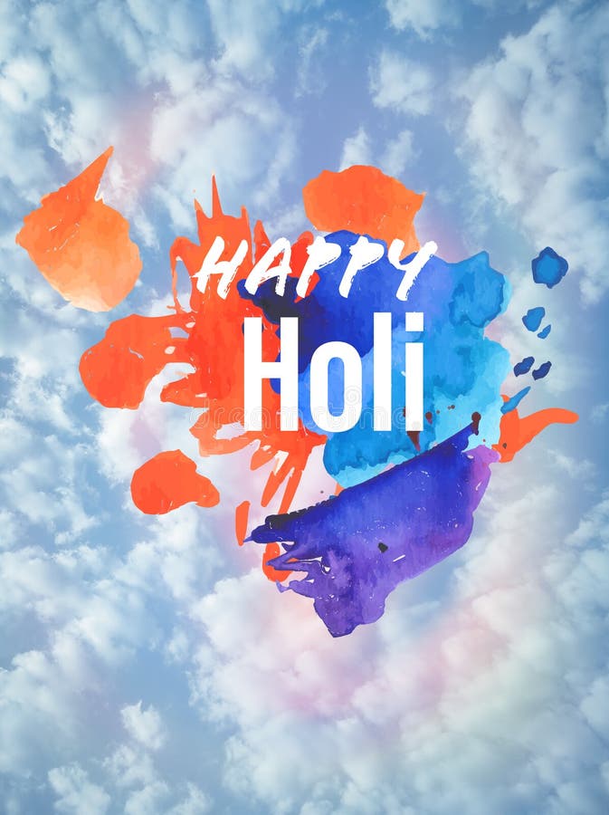 Happy Holi. Holi Hai. Illustration Image. Greeting Card Stock ...