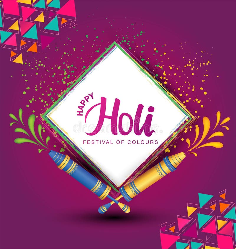 Happy Holi Vector Elements for Card Design , Happy Holi Design Stock ...