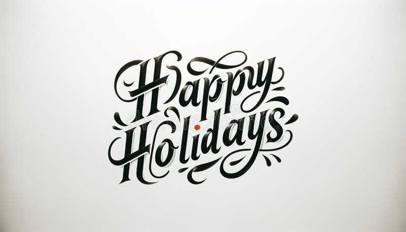 Happy holiday handwriting stock illustration. Illustration of ...