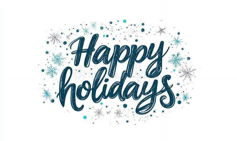 Happy Holidays Festive Winter Greeting Card Design Stock Illustration ...
