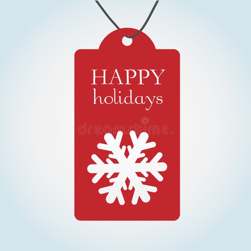 Happy Holidays Gift Label Design Stock Vector - Illustration of shape ...