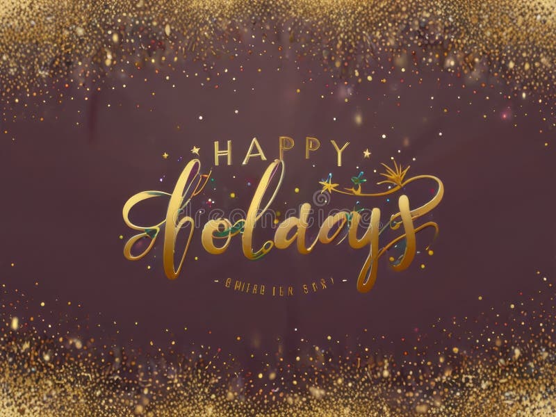 Happy Holidays Glitter Background Design Stock Illustration ...