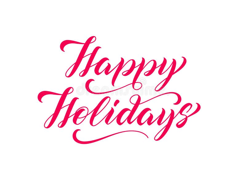 Happy Holidays Hand Drawn Lettering Stock Vector - Illustration of ... Happy Holidays Hand Drawn Lettering Stock Vector - Illustration of ...