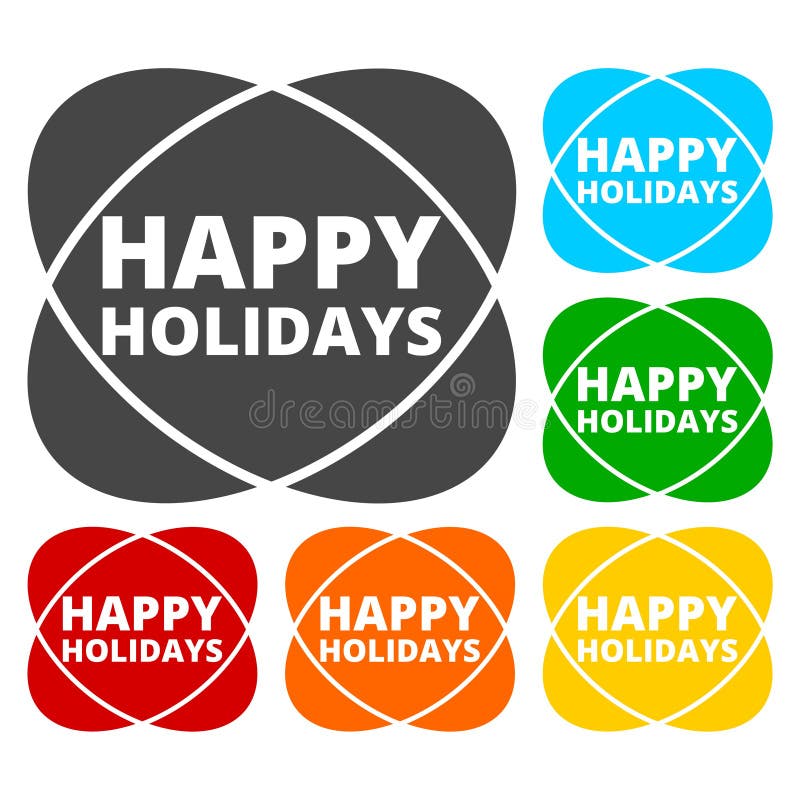 Happy Holidays icons set stock vector. Illustration of power - 93730171