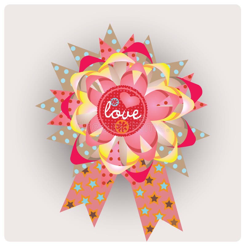 Happy Holidays Love Message Ribbon Stock Vector - Illustration of decor ...